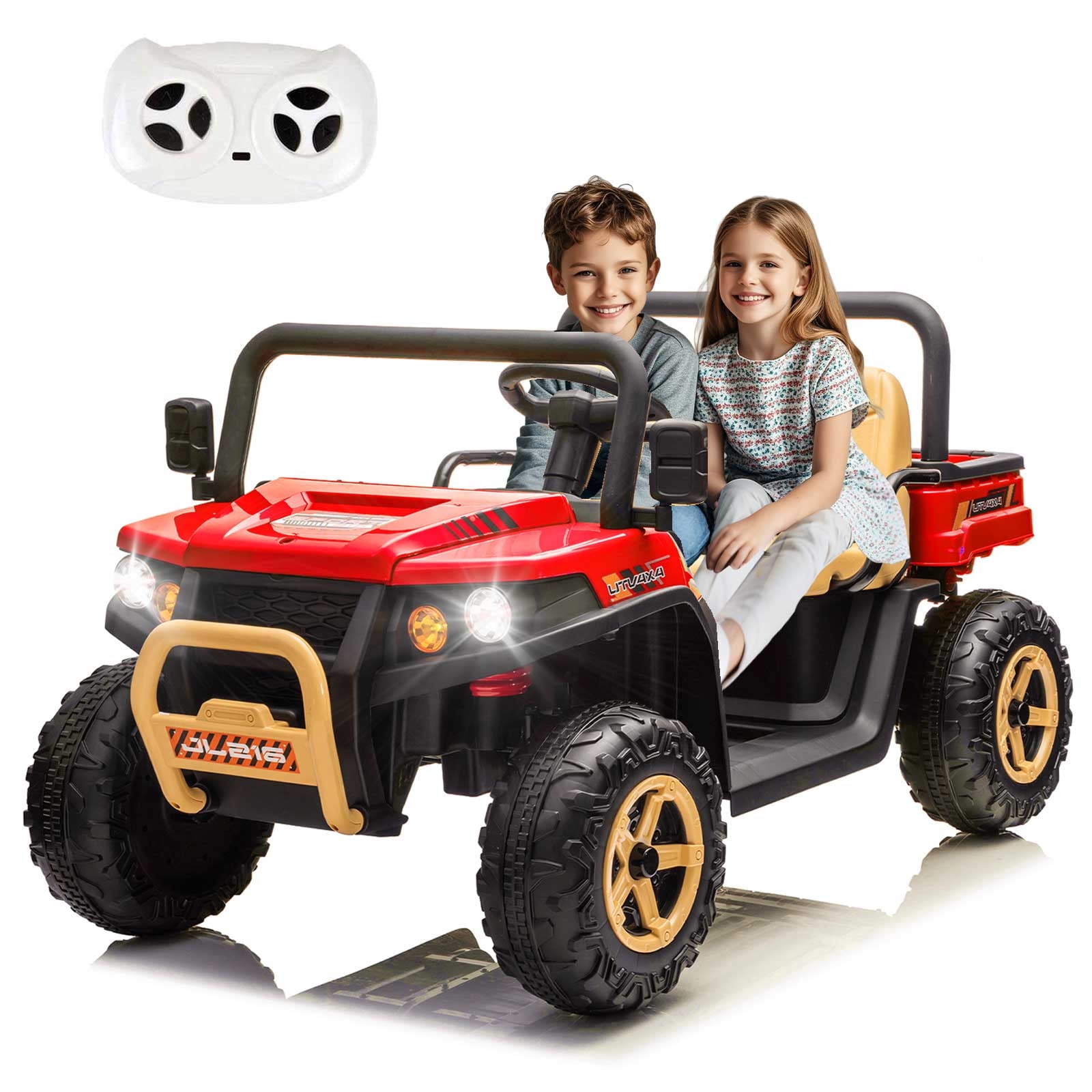 24 Volt 2 Seater Ride on Toys for Kids, Ride On UTV w/ 25.79" Large ...