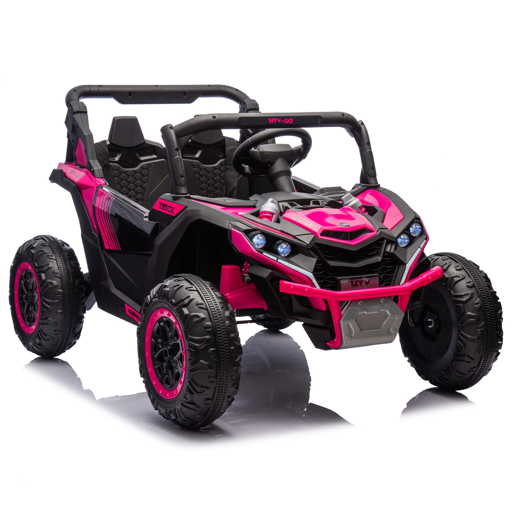 24V 2 Seater Ride On UTV, 4 Wheel Suspension Ride on Car W/Parents ...