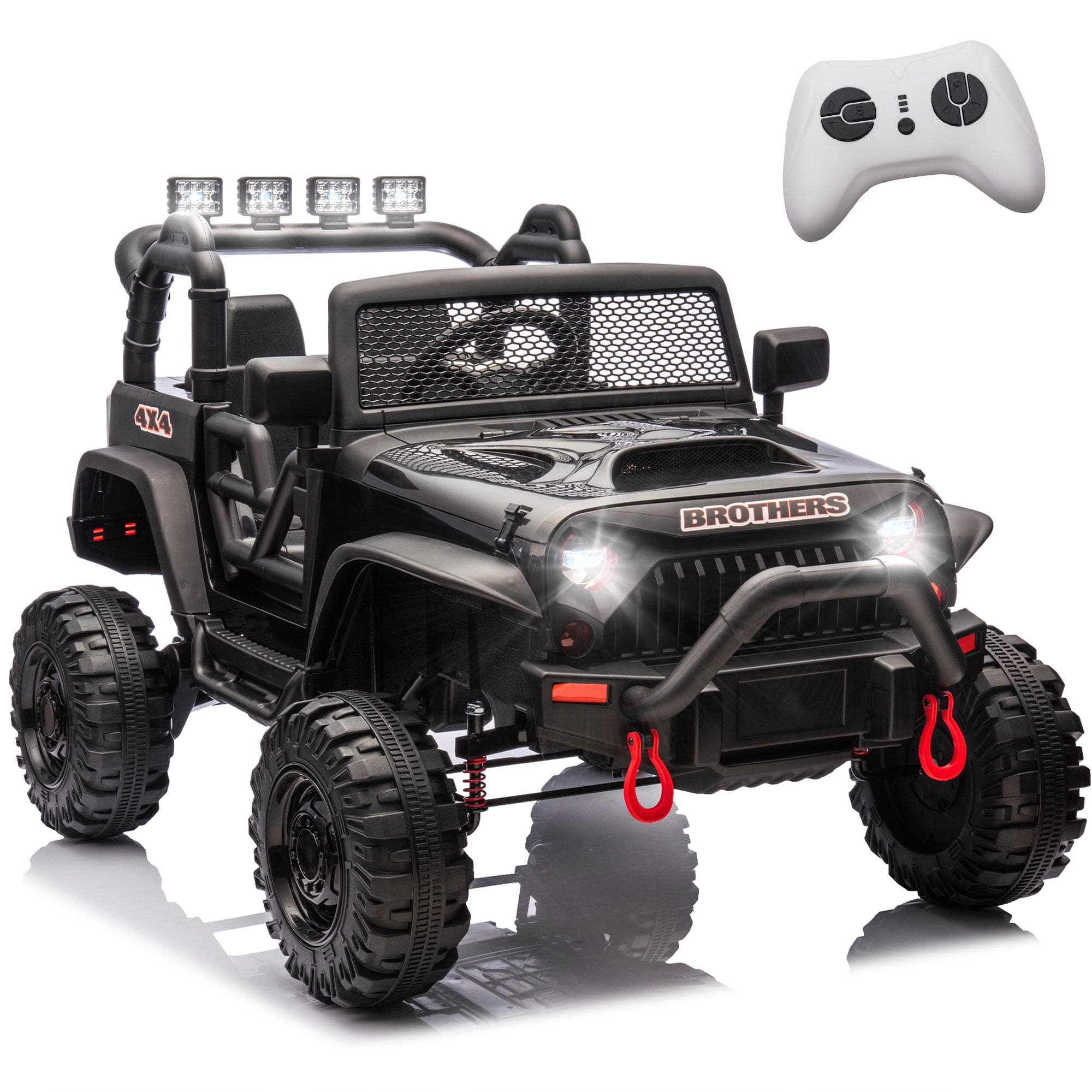 24V 2 Seater Ride On Toys Car for Big Kids, Electric Jeeps Car w/Remote Control, Powerful 2x200W ...