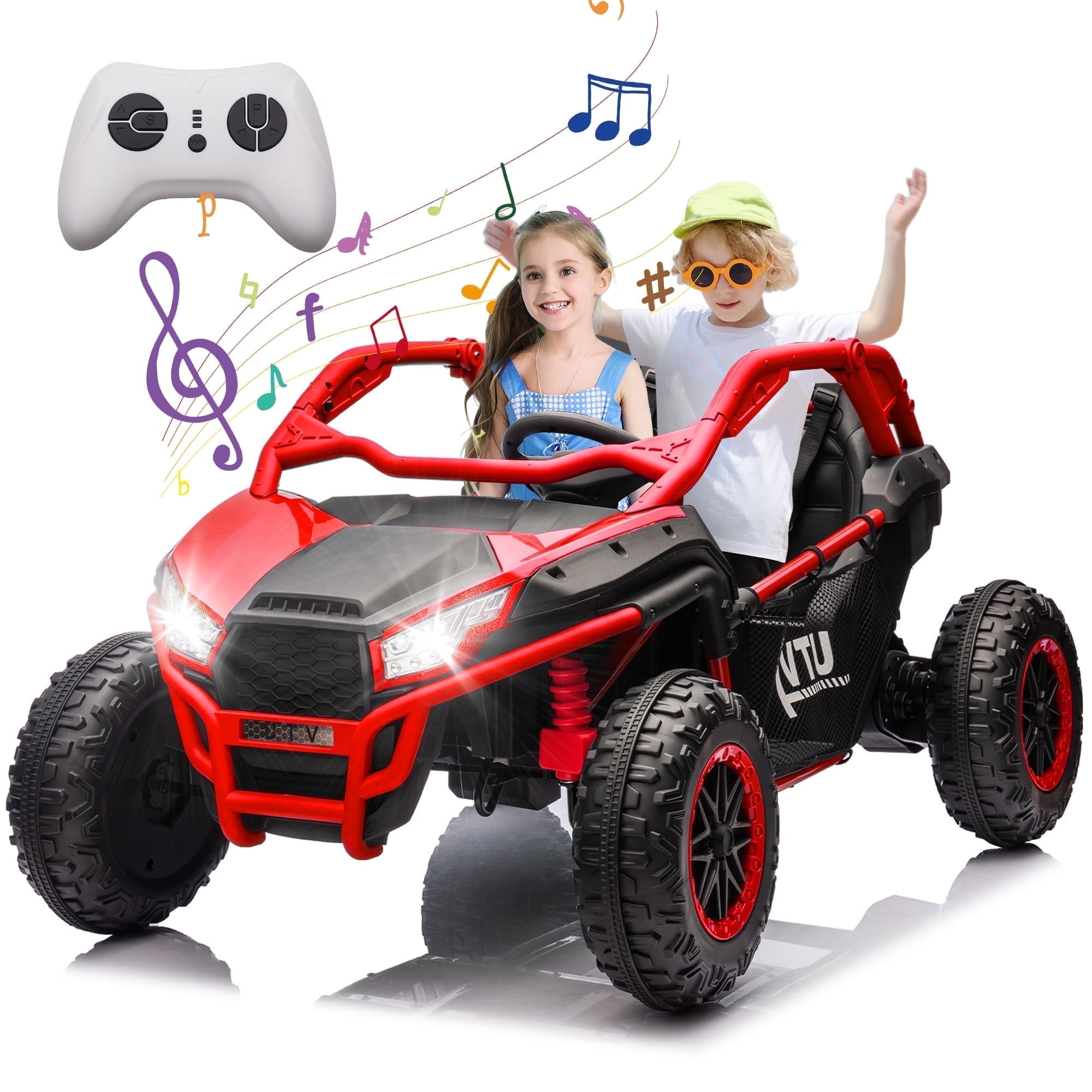 24V 2 Seater Ride on Toys UTV w/Remote Control, 400W Power Engines, Off ...