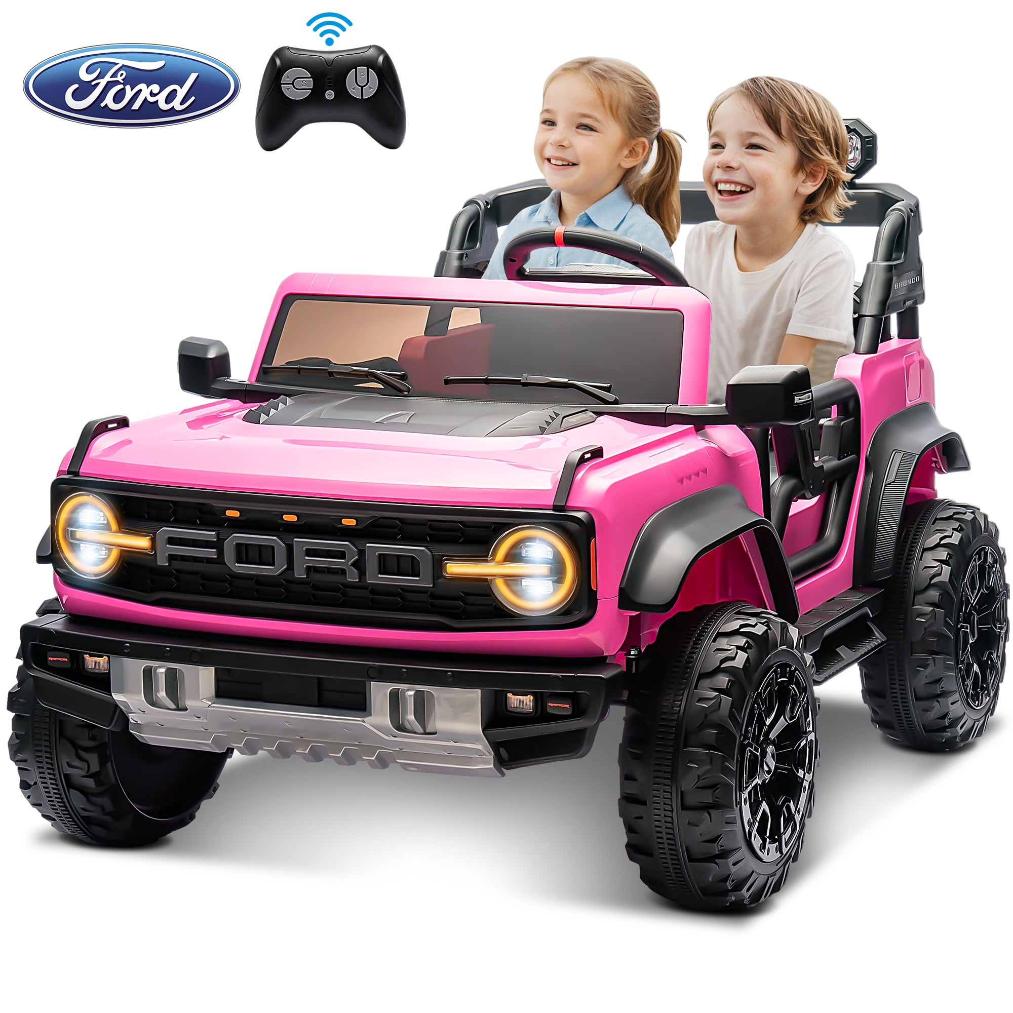 24V 2 Seater Ride on Truck Car, Ford Bronco Raptor Kids Electric ...