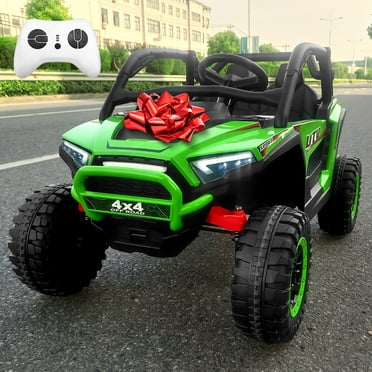 Joyracer 24V Ride on Car w/ Remote Control, 4WD Powered Electric Off ...