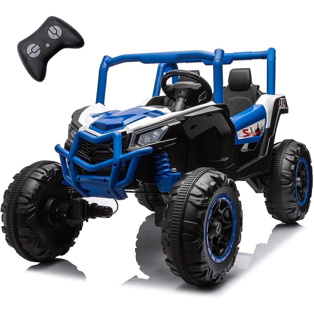 24V 2 Seater Ride on Car for Kids, XXL UTV Ride on Off-Road Truck with ...