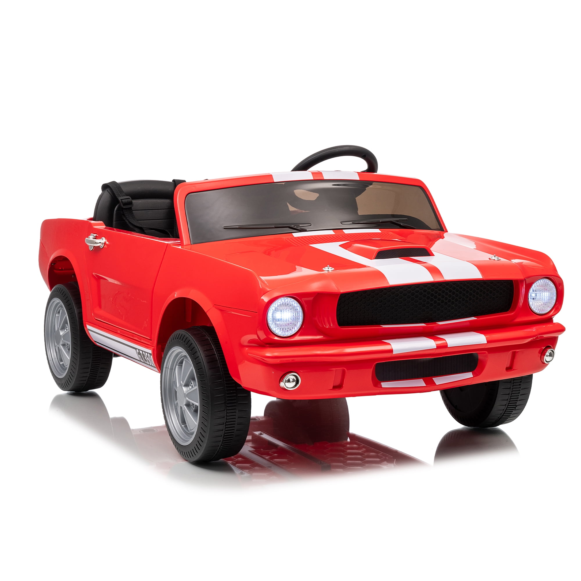 24V 2-Seater Shelby GT350 Kids Electric Ride-On Car – Licensed, Dual ...