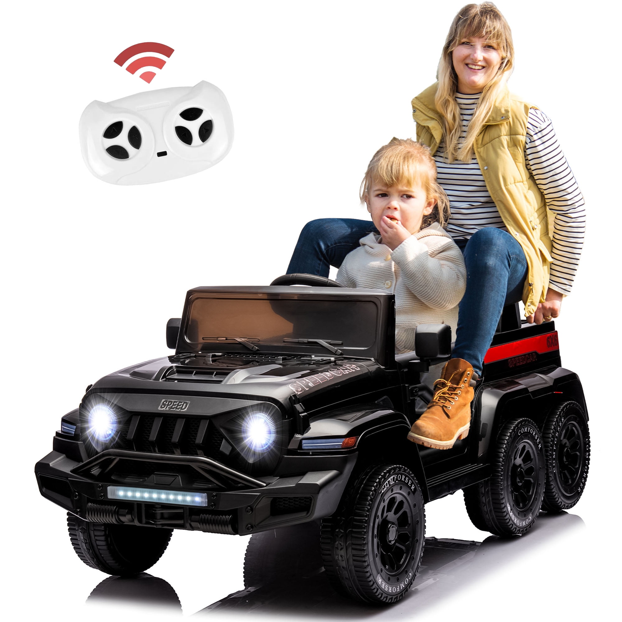 24V Ride on Car Toy 2 Seats , 4WD Battery Powered Ride on Truck with ...