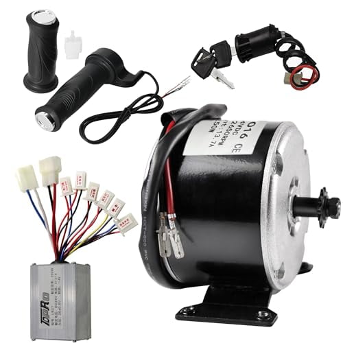 24V 250W Brush Motor Kit with Twist Throttle and Key Switch for Razor ...