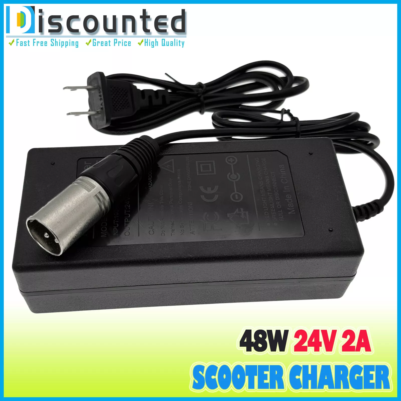24V 2A Wheelchair Charger for Go-Go Elite Traveller Plus HD, Drive ...