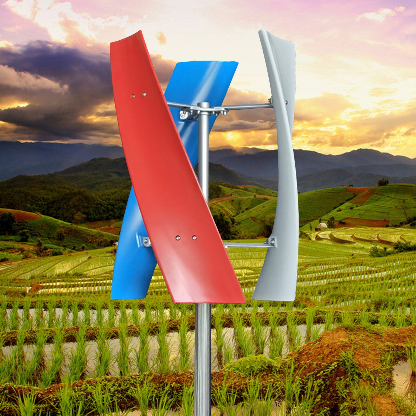 24V 3 Blades Wind Turbine Generator Kit Windmill Power Charge ...