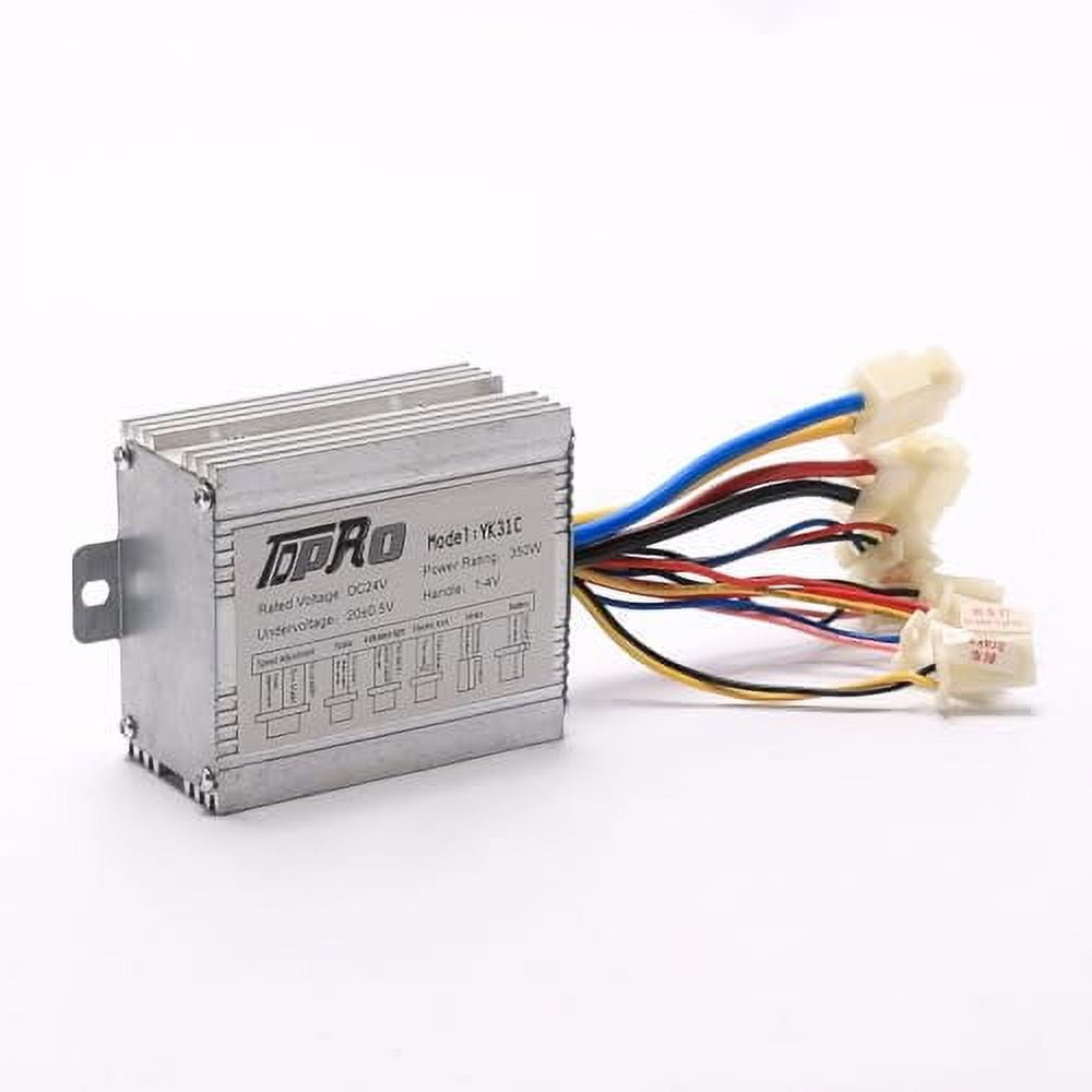 24V 350W Brush Motor Speed Controller + LCD Display Throttle Grips Key Lock for Electric Bike ...