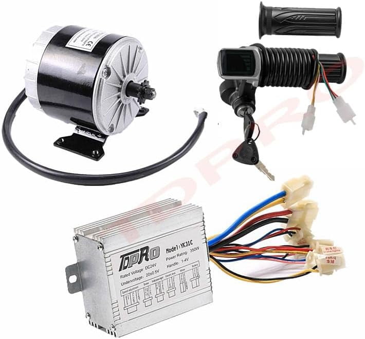 24V 350W Brushed DC Motor Controller LCD Display Throttle Grips Keylock ...