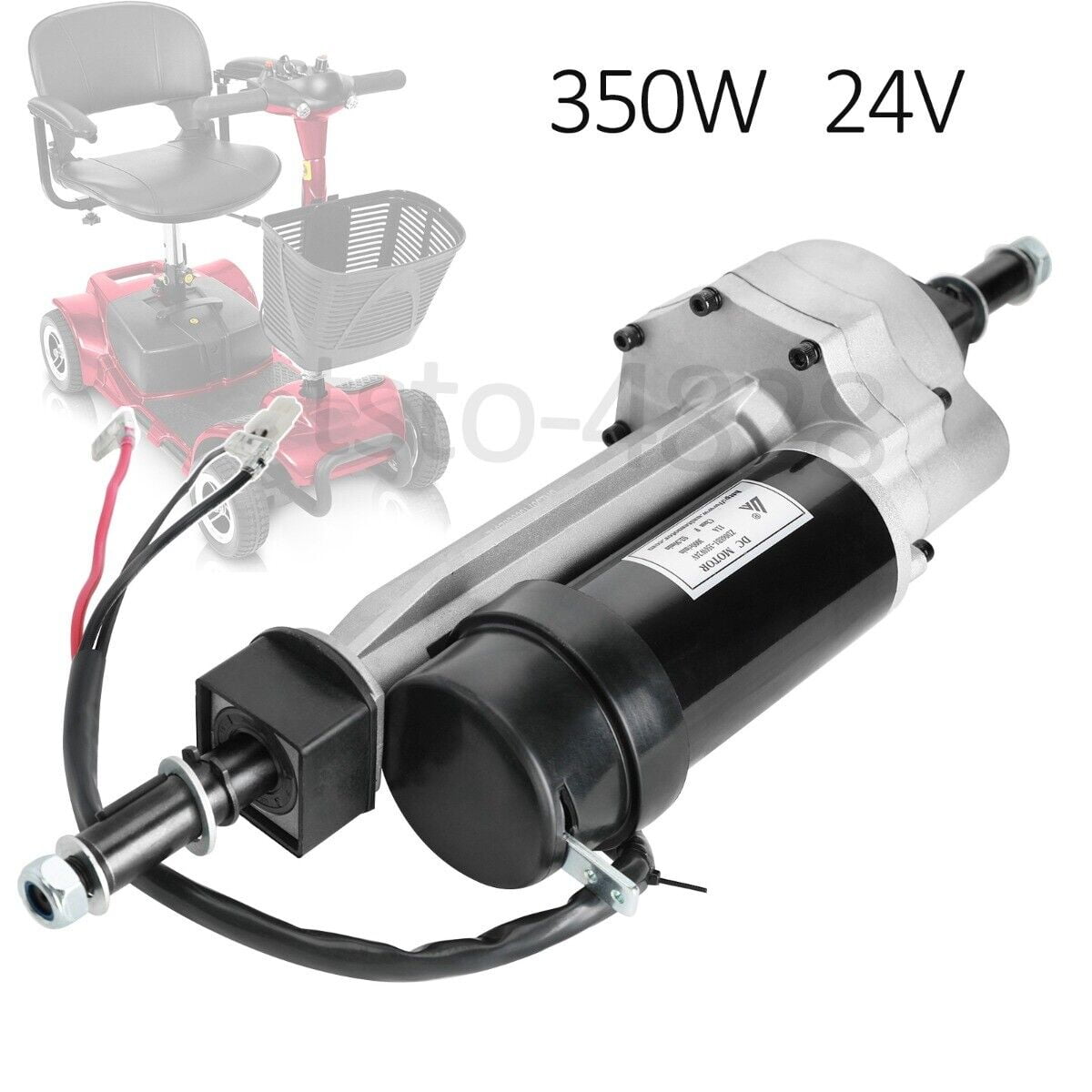 24V 350W Electric Motor Transaxle for Mobility Scooter Travel ...