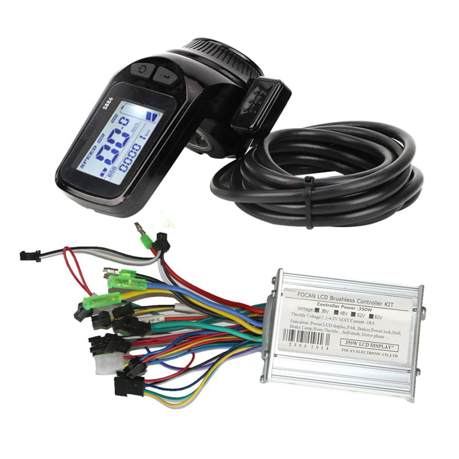 24V 36V 48V 350W 18A Electric Bicycle E-Bike with S886 LCD Display ...