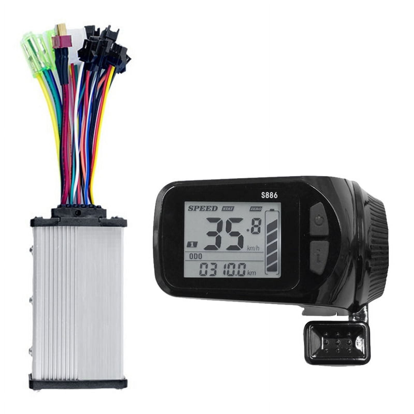 24V/36V/48V/60V S886 E Bike LCD Display+36V 350W Sine Wave Controller ...