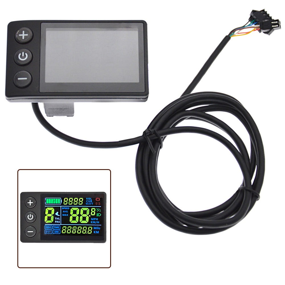24V 36V 48V Electric Bicycle Colorful S866 LCD Screen Meter Display SM ...