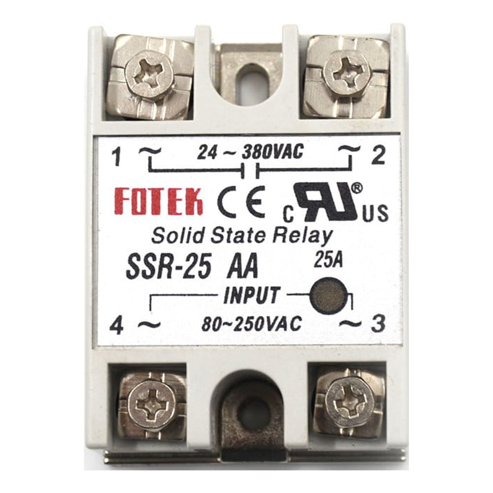 24V-380V 25A SSR-25AA Solid State Relay Module 80-250VAC AC-AC - Walmart.com
