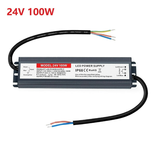 24V 4.1A Power Supply Transformer 100W LED Driver Waterproof IP68 ...