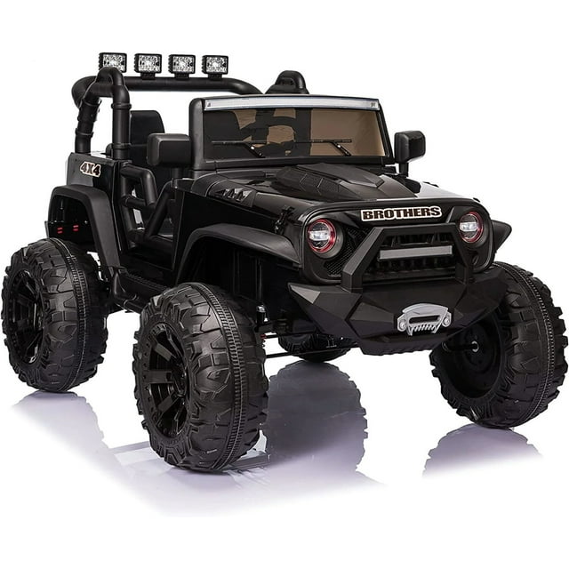 24V 400W Kids Electric Jeep with Remote Control and LED Lights - 2 ...
