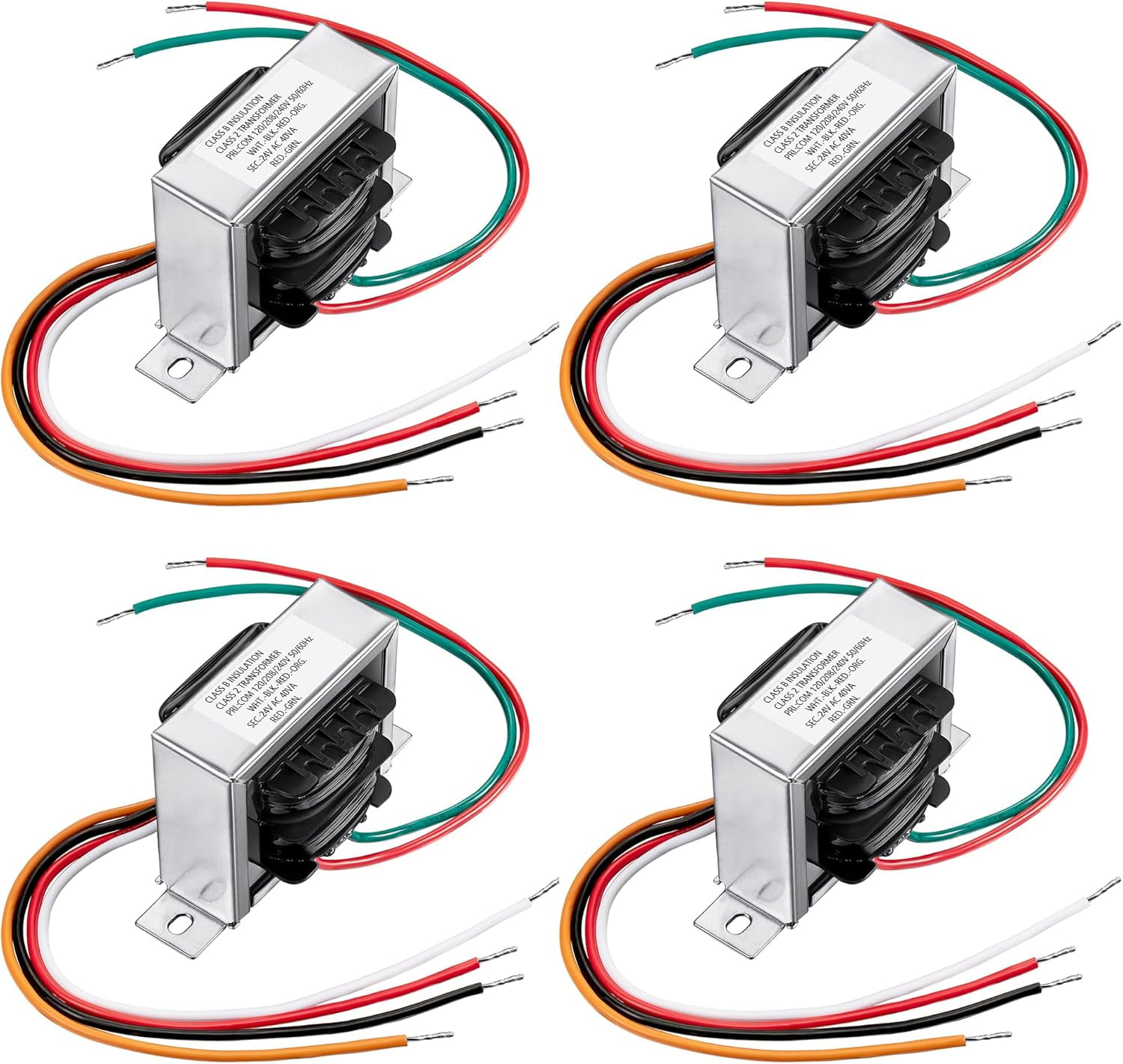 24V 40VA Control Transformer, Primary 120/208/240V, Secondary 24V, HVAC Furnace Transformer with ...