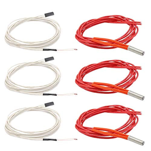 24V 40W 620 Ceramic Cartridge Heater with 3950 100K NTC Thermistor with 1 Meter Wiring for ...