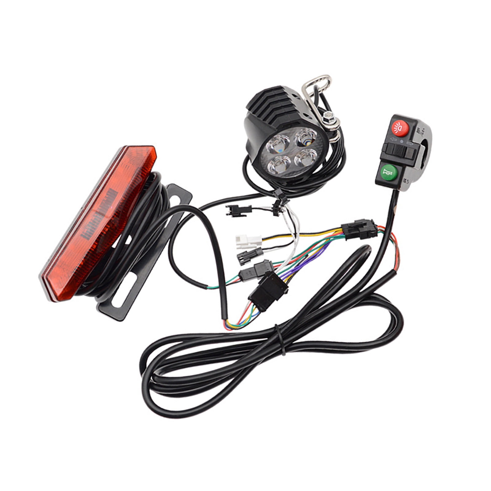 24V-48V Electric Bicycles Headlight and Tail Light Bicycles Turn Tail ...
