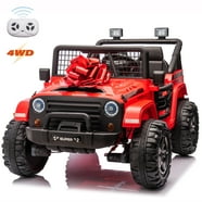 Joyracer 24 Volt Ride on Toys with Remote Control, 4WD 2-Seater Battery ...