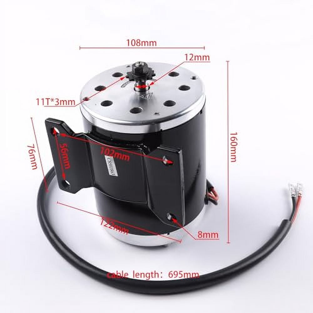 24V 500W Electric Motor Kit for Scooters, Mini Bikes, Quads, and Go ...