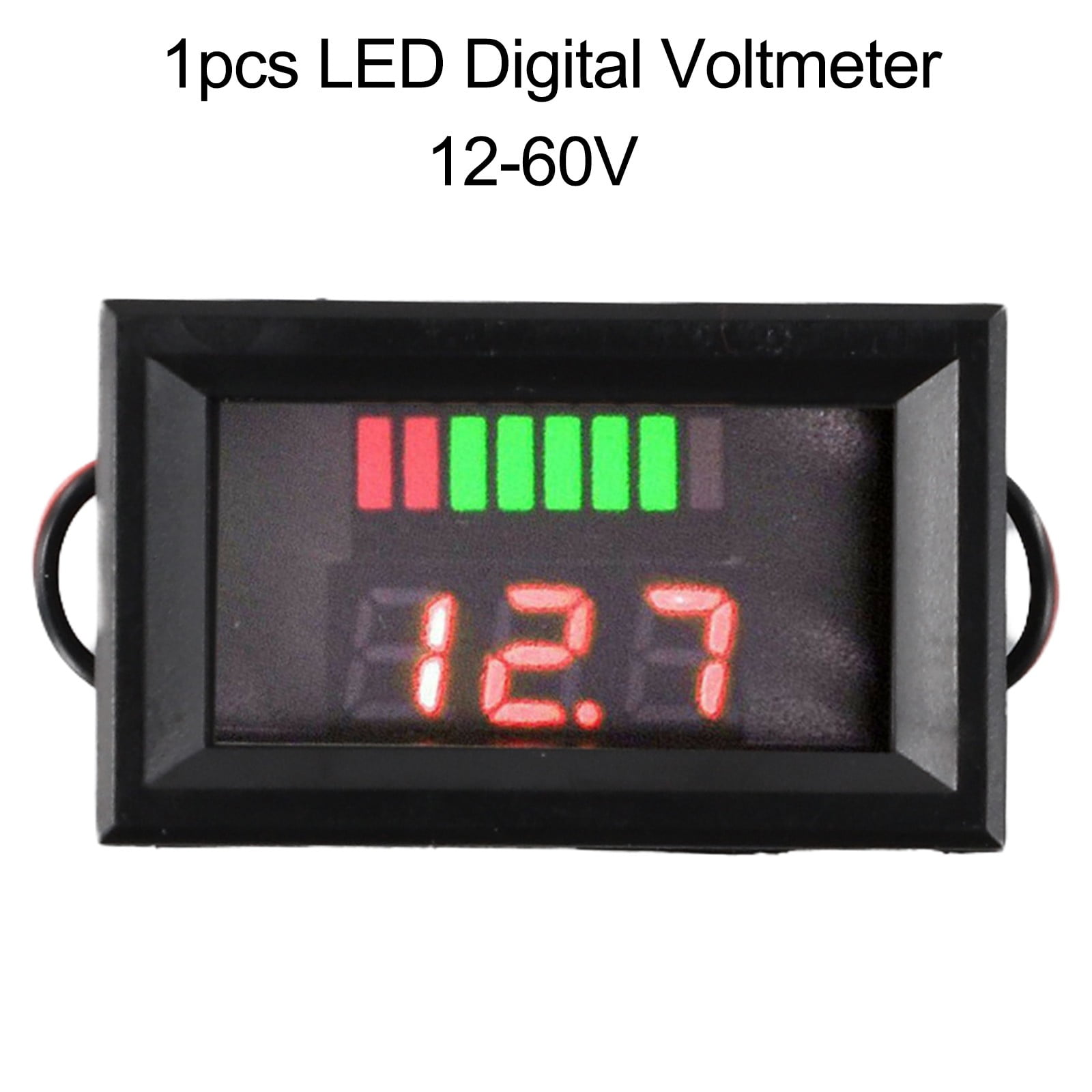 24V-60V Car Marine Motorcycle LED Digital Voltmeter Voltage Meter Battery Gauge - Walmart.com