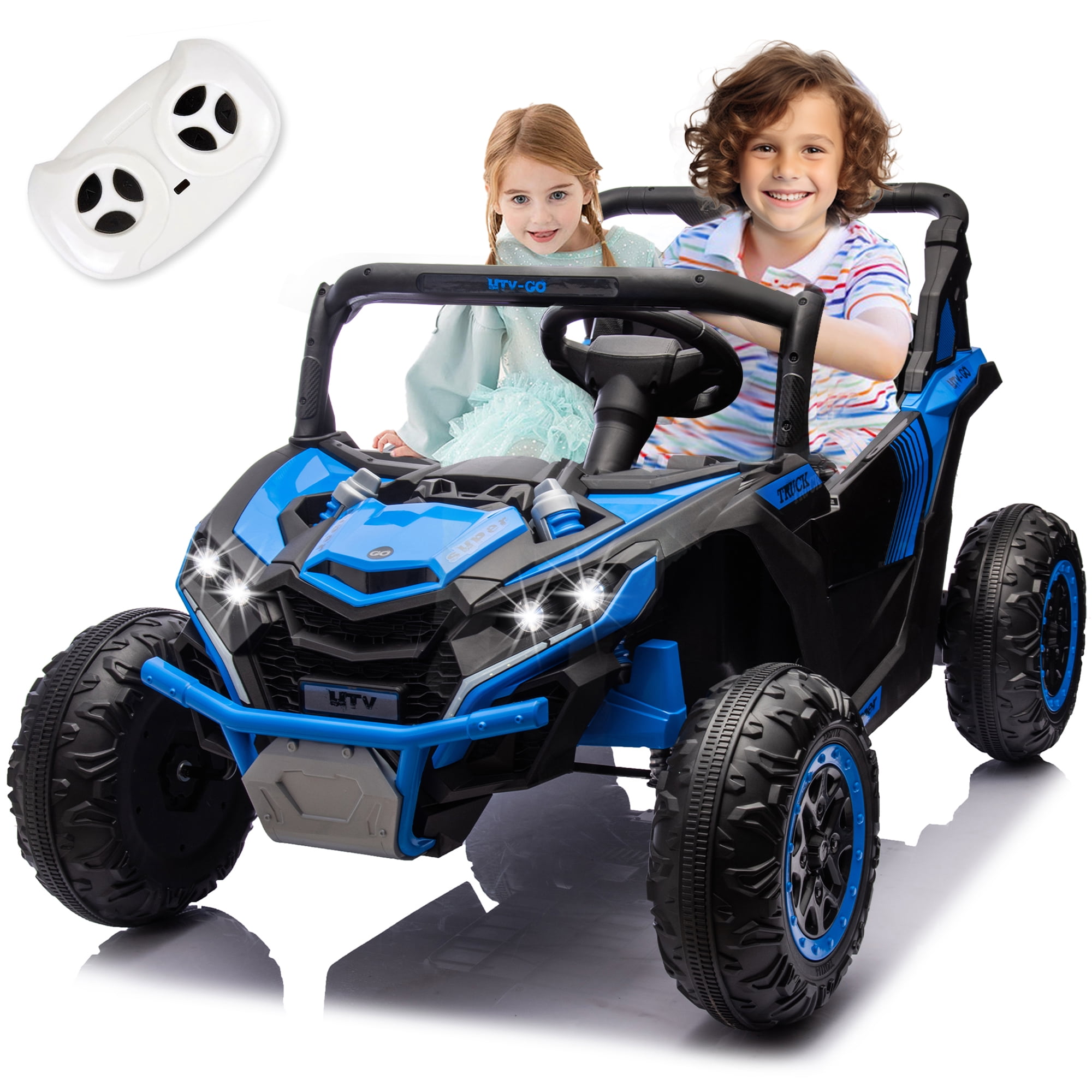 24V 7AH 2 Seater Ride on Toys for Big Kids w/ 20" Large Seat, Ride On ...
