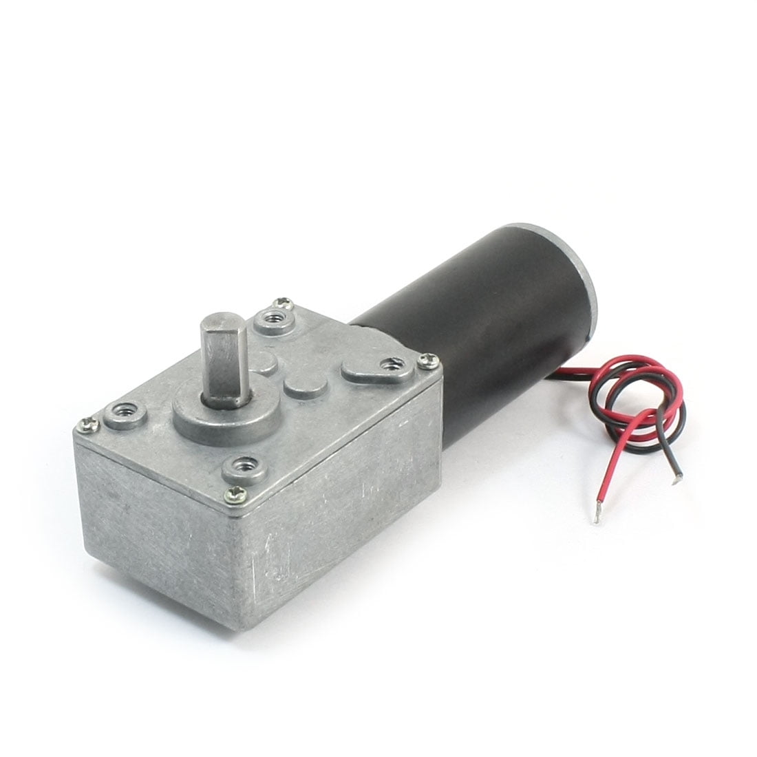 24V 8000RPM 240RPM Rotary Speed Reduce High Torque DC Worm Gear Motor ...