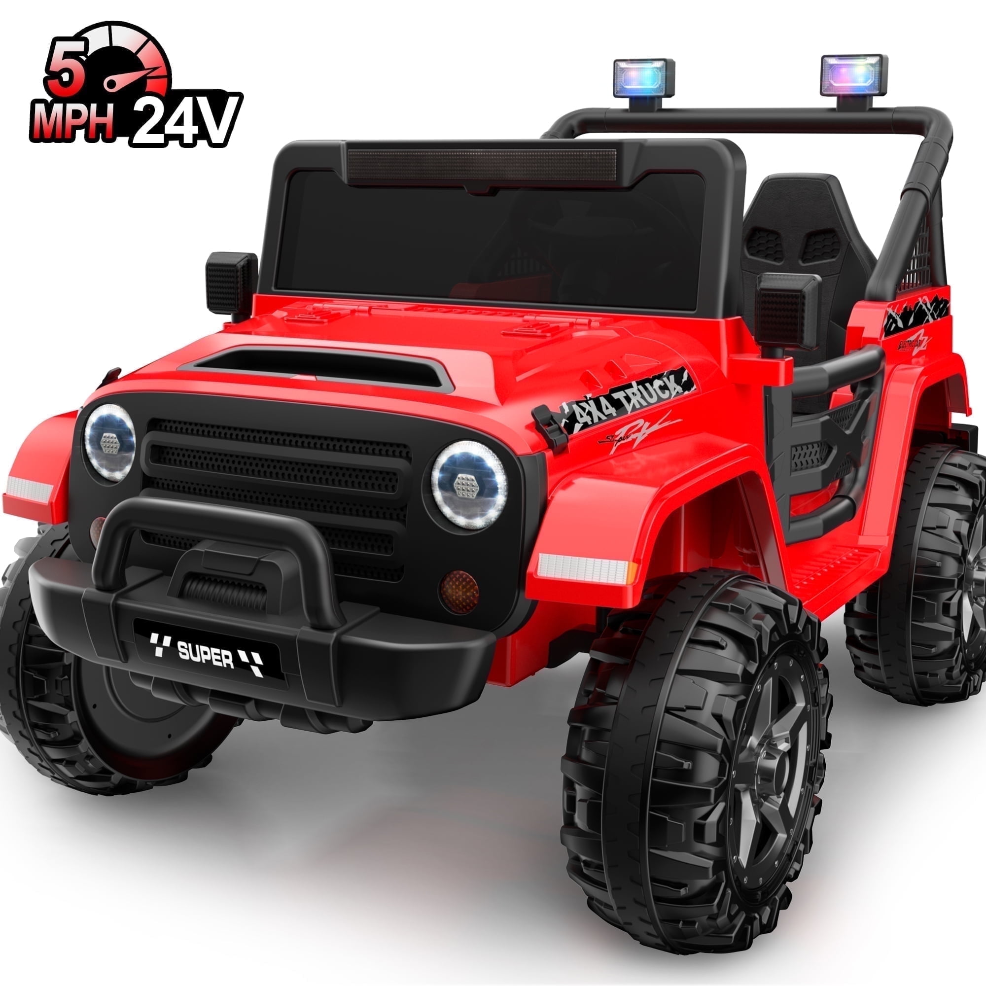 24V 9Ah Ride on Toys for Kids, Electric Power Truck Wheels, 2 Seater ...