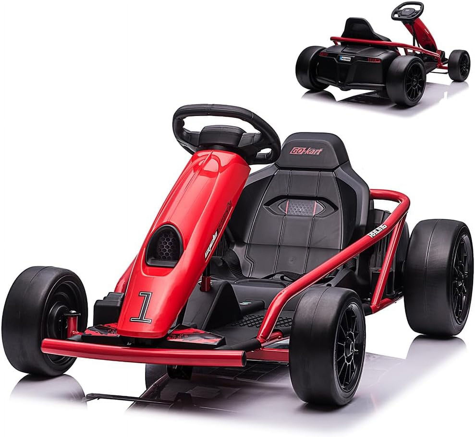 24V 9Ah Ride on Go Kart, Battery 300W*2 Motors, 8MPH High Speed ...