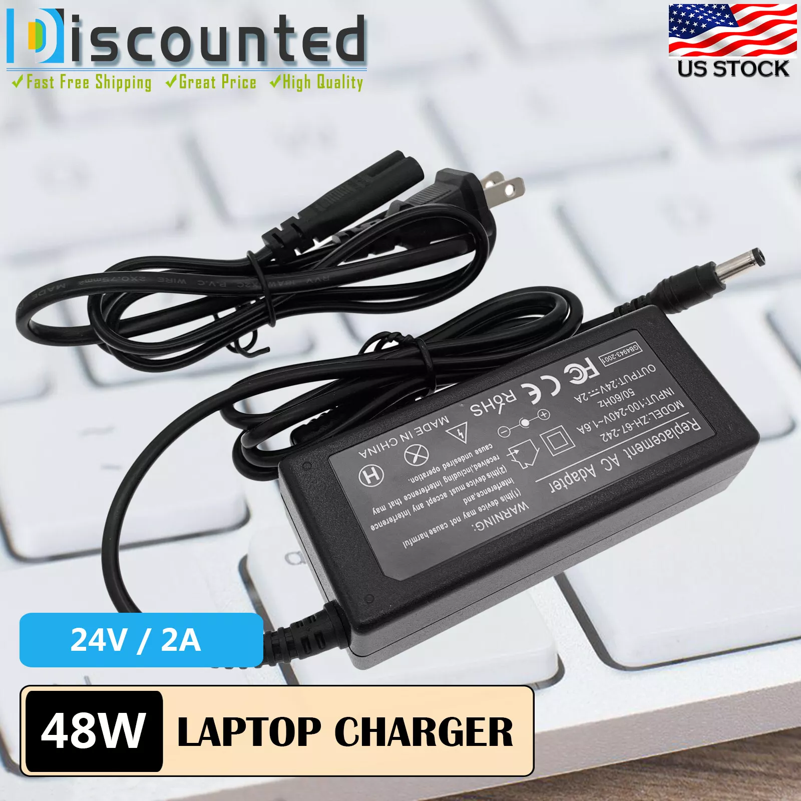 24V AC DC Adapter For Fujitsu Fi-5120C S1500 S1500M Scanners Power ...