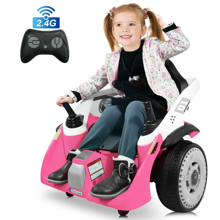 Joyracer 24V Electric Bumper Car for Kids 2 100W Motors 360 Spin EVA Wheels Pink Walmart