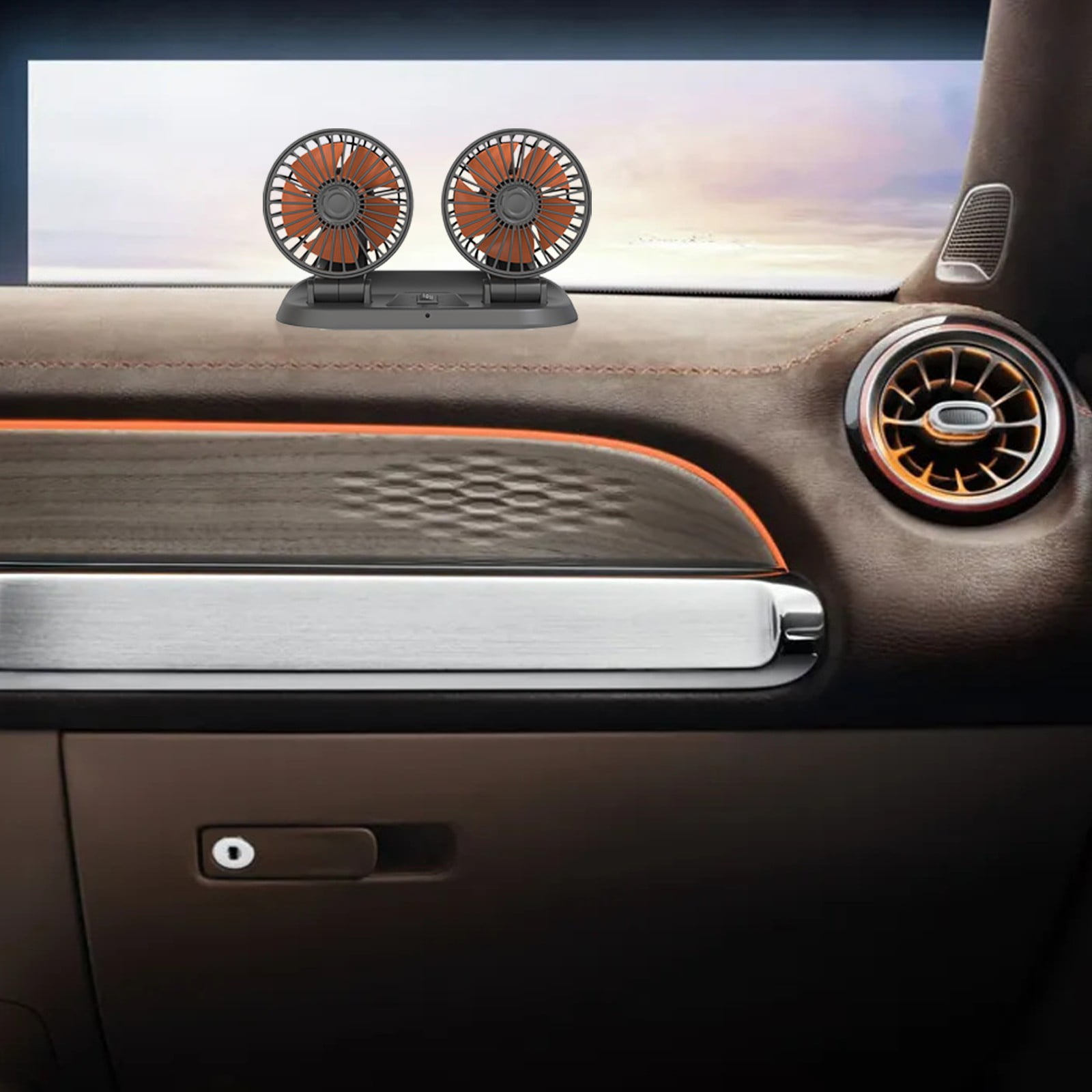 24V Car Fan, 2-Speed Dashboard Circulator Fan for Trucks, SUVs, and Vehicles, Quiet & Strong ...