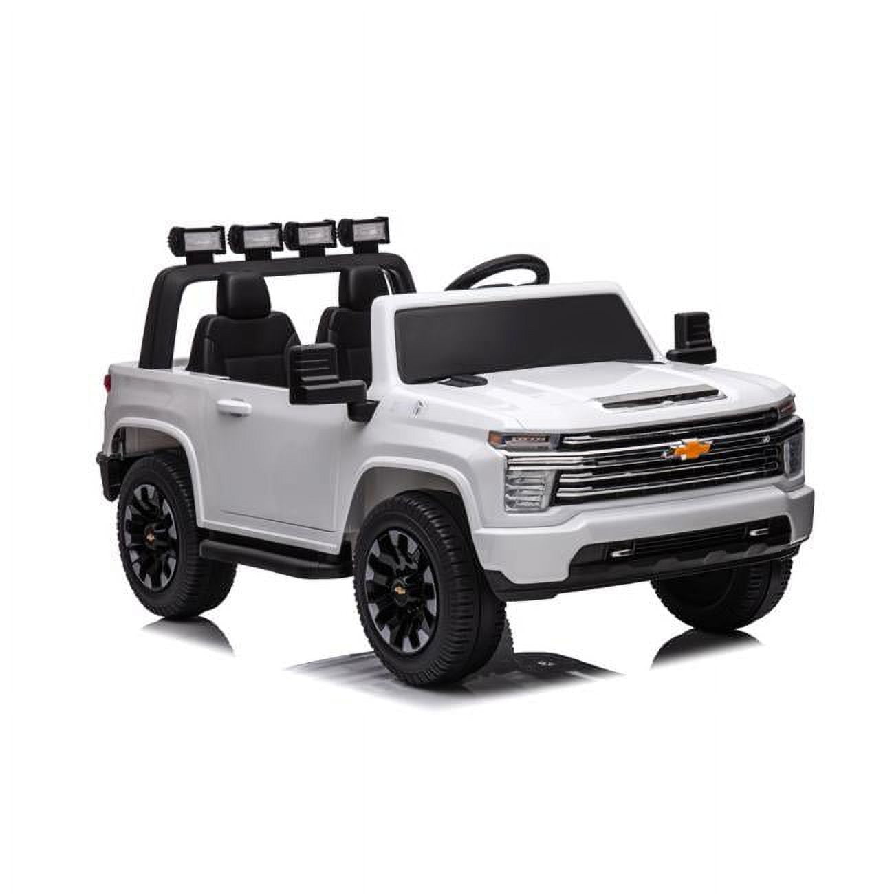 24V Chevrolet Silverado 2 Seater Ride on Truck for Kids, White ...