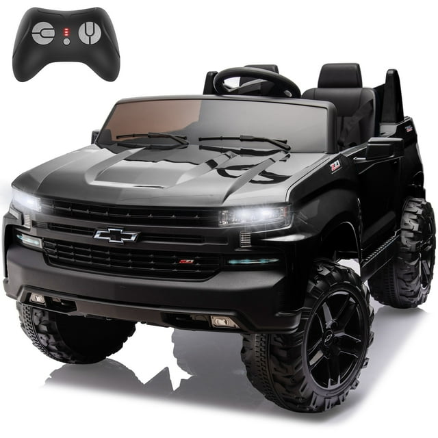 24V Chevy Silverado Kids' Electric Truck, 2-Seater, High Speed, Remote ...