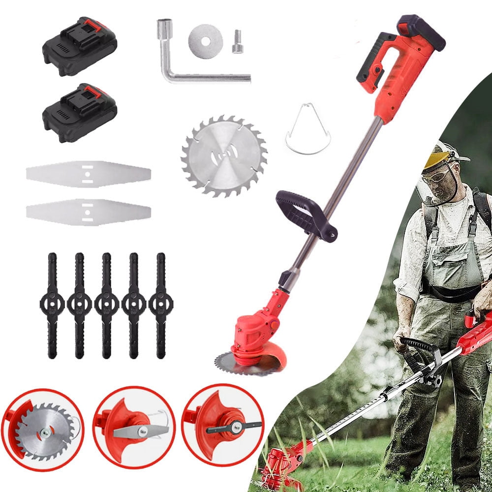 24V Cordless Electric Strimmer Grass Trimmer Weed Cutter Garden Edger ...