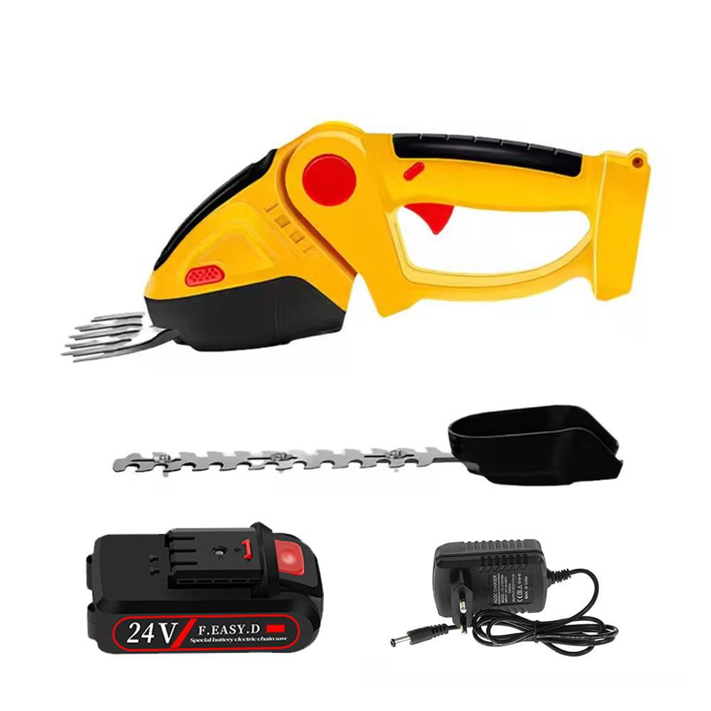 24V Cordless Hedge Trimmer 5/8" Cut, 20000RPM Electric Shrub Trimmer ...
