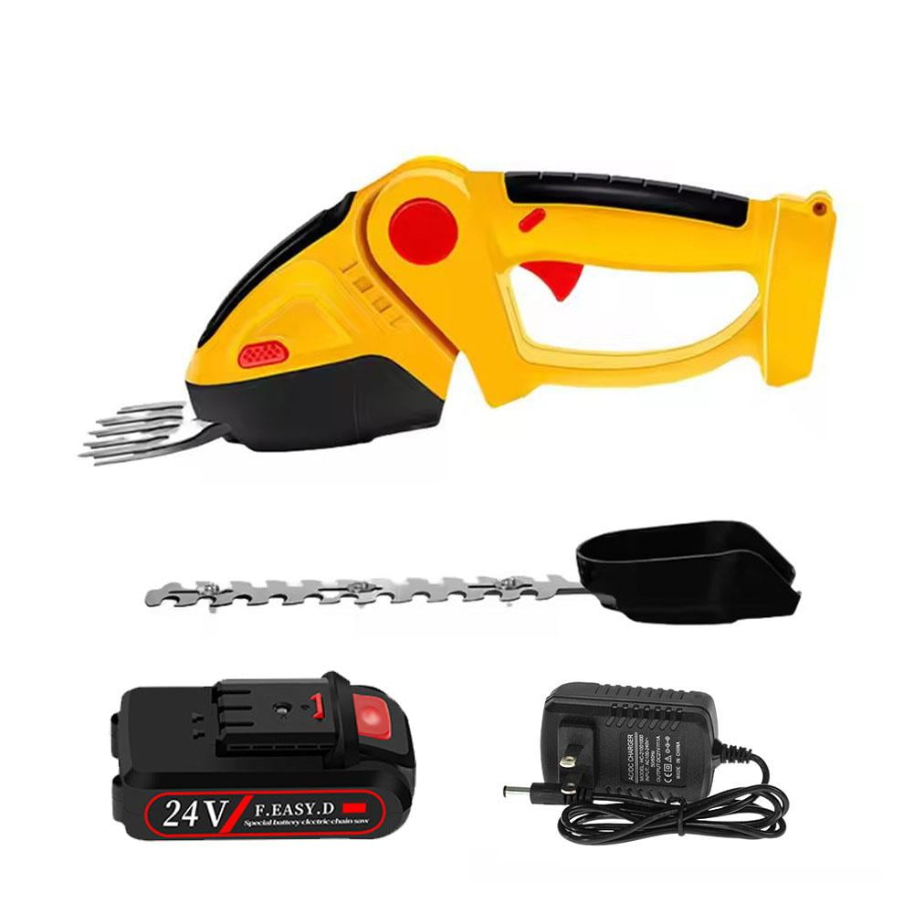 24V Cordless Hedge Trimmer 5/8" Cut, 20000RPM Electric Shrub Trimmer ...