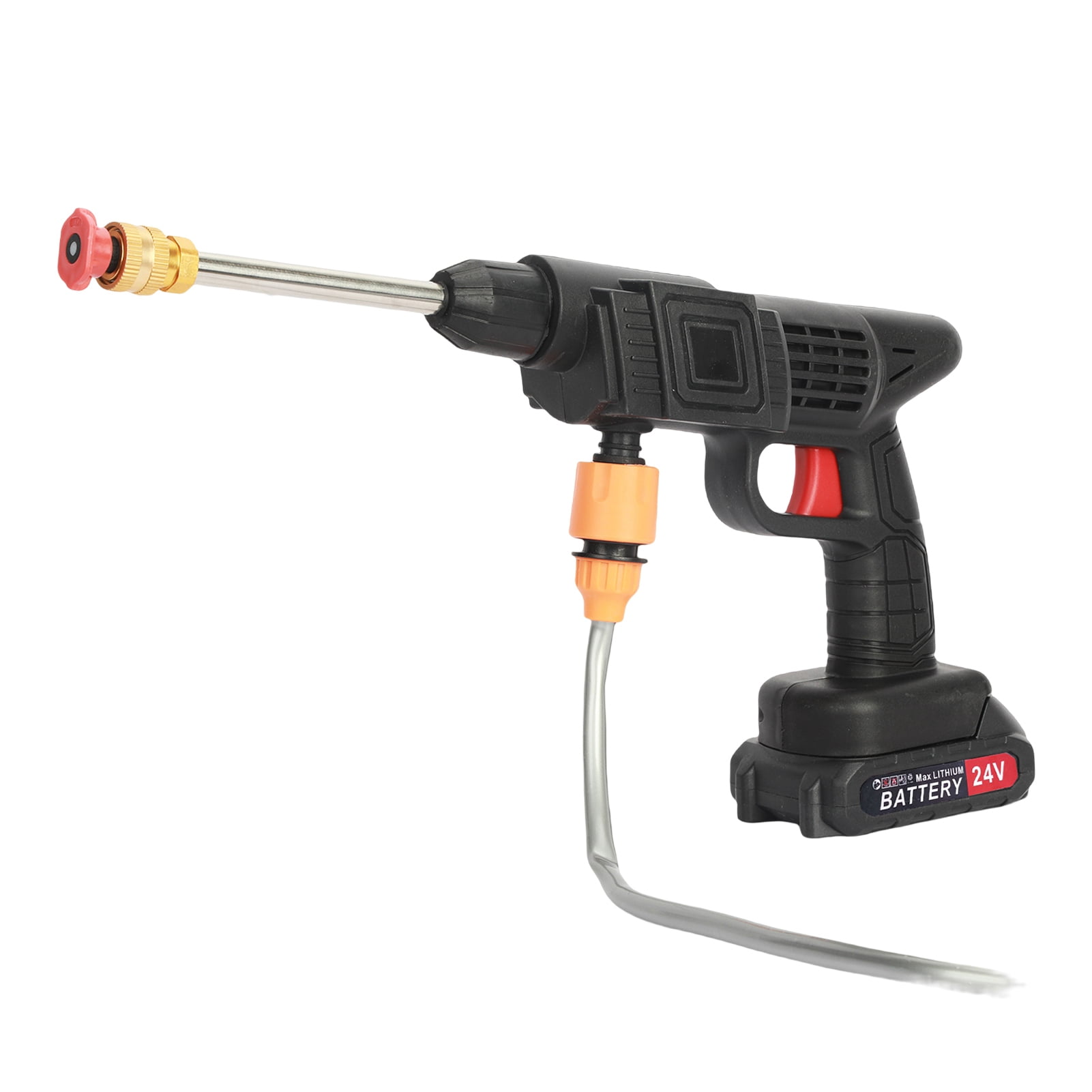 24V Cordless Pressure Washer, Copper Motor Long Runtime, Multi-Nozzle ...