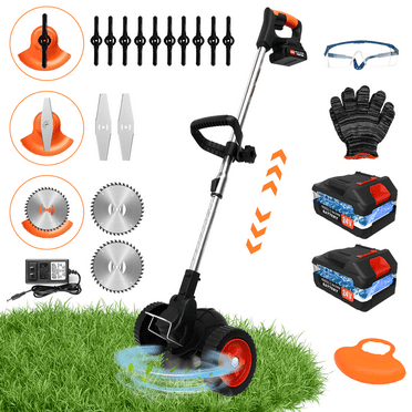 Earth Wise 10" Cordless Electric 20V Grass String Trimmer, 2Ah Battery and Charger Included ...