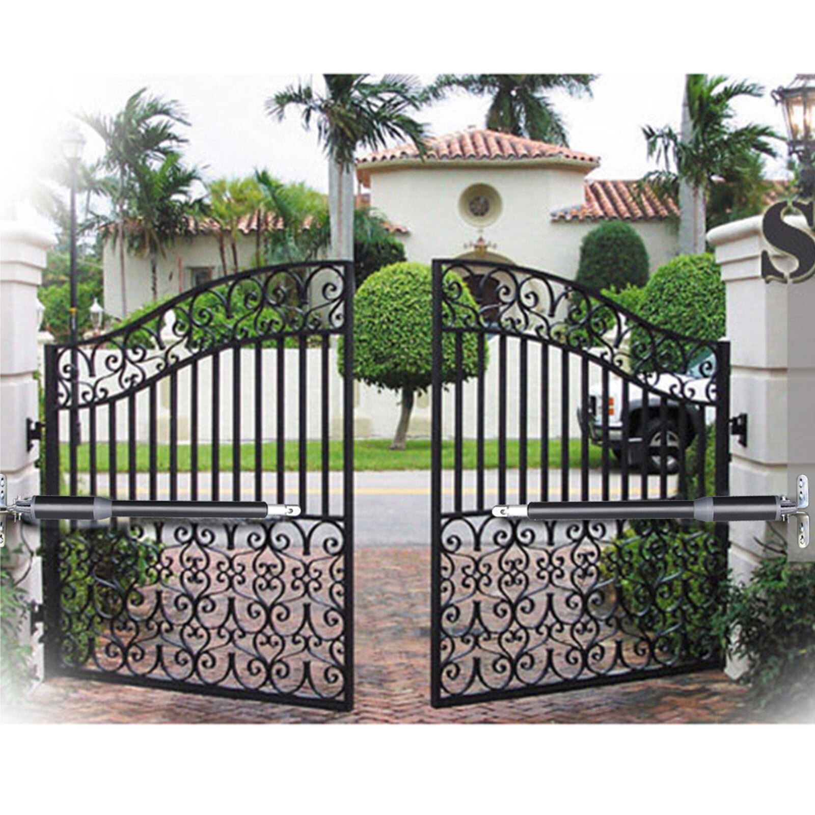 24V DC Dual Swing Gate Opener Automatic Gate Opener Kit Heavy Duty Up ...