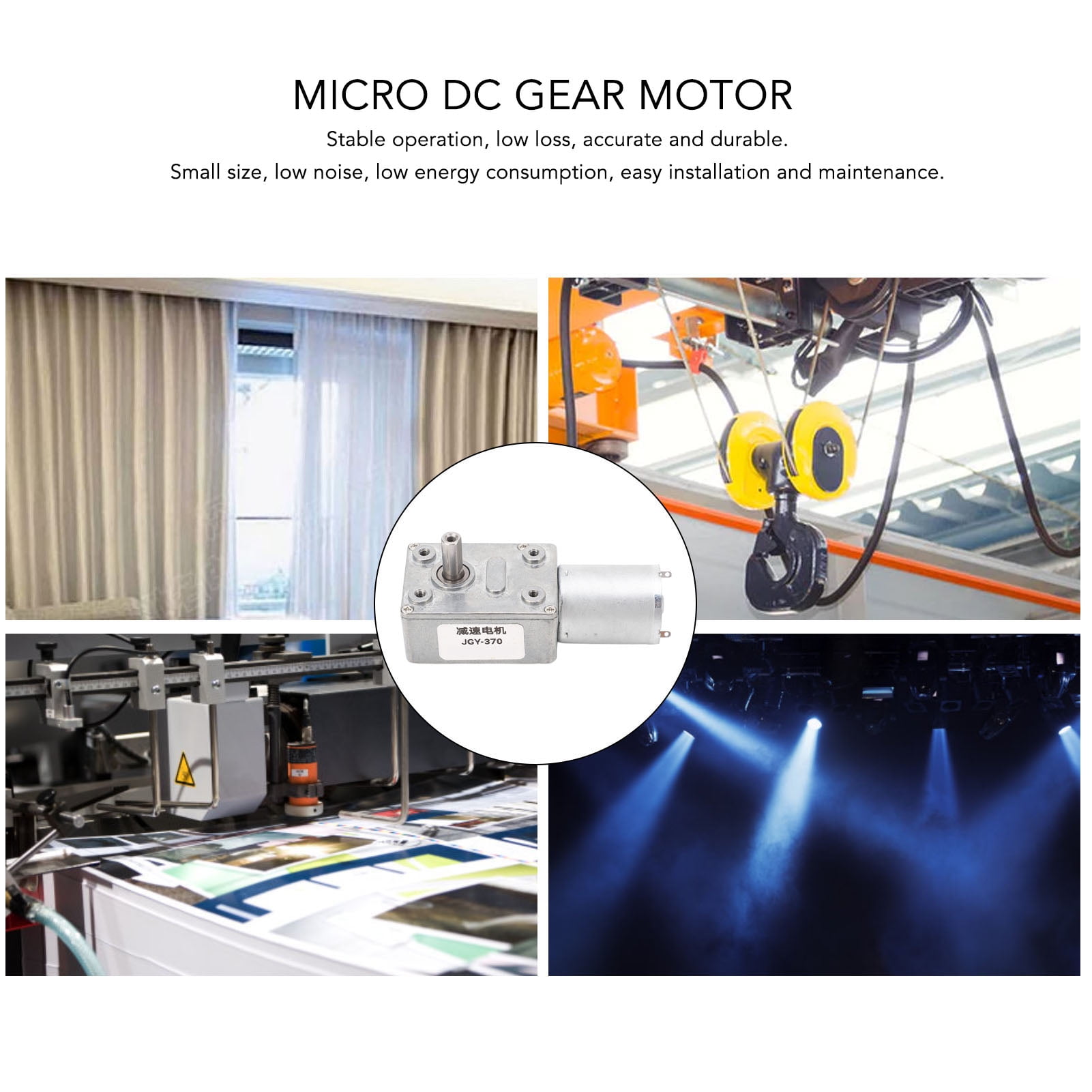 24V DC Gear Motor, 4,25kg·cm Torsion, Self,Locking Worm Drive With ...