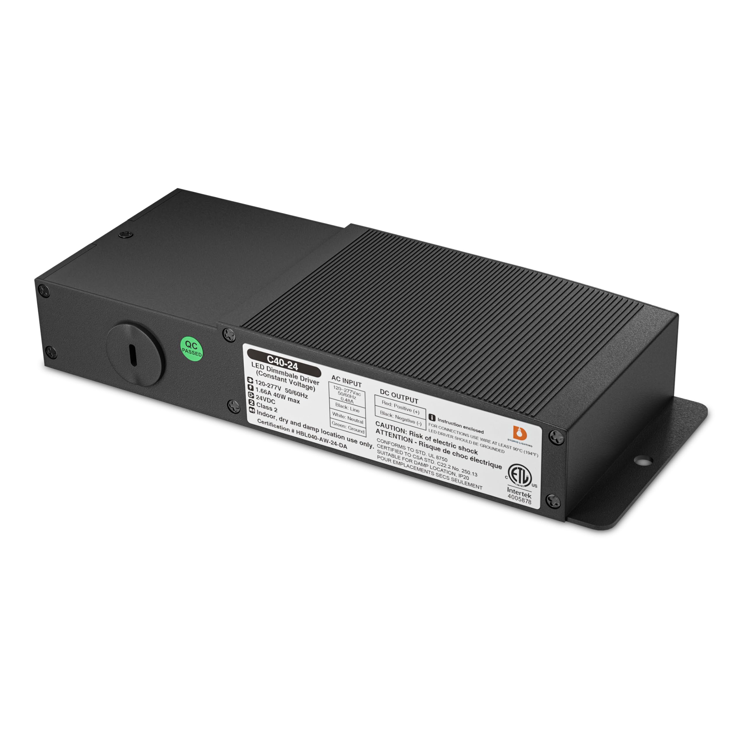 24V DC LED Driver 40W - Quiet Electronic LED Driver 24v DC Power Supply ...