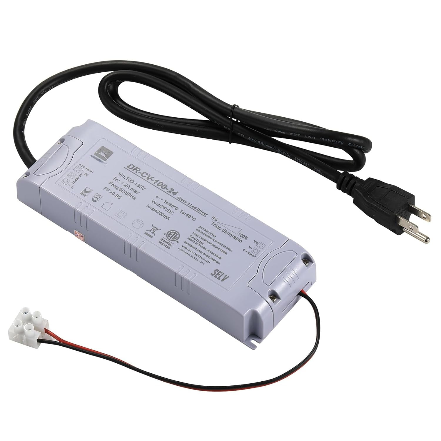 24V Dimmable LED Driver, 100W LED Light Strip Dimmable Driver, Magnetic ...