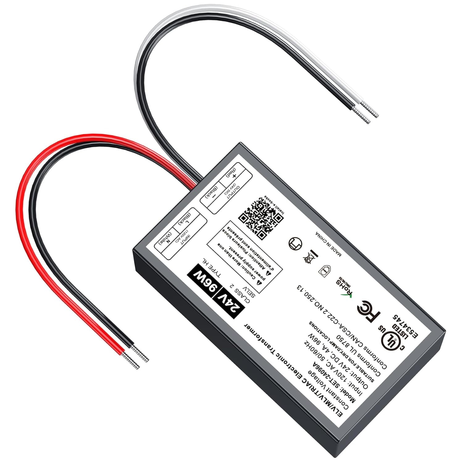 24V Dimmable LED Driver, 96W Triac ELV/MLV LED Transformer Compatible ...