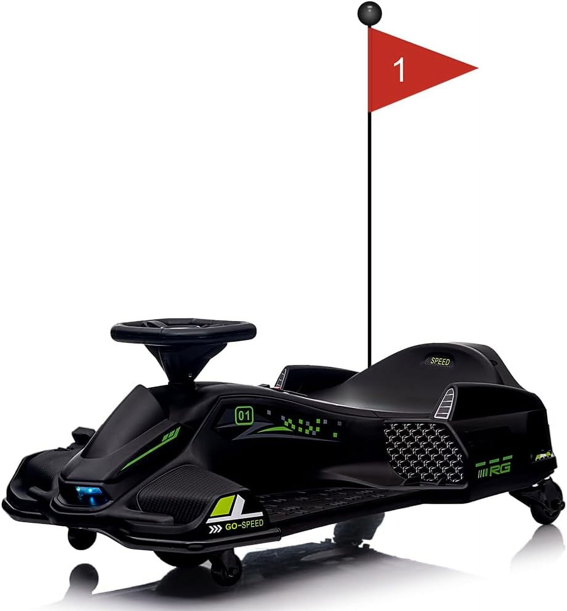 24V Electric Drift Kart for Kids, 180W Brushless Motor Go Kart with ...