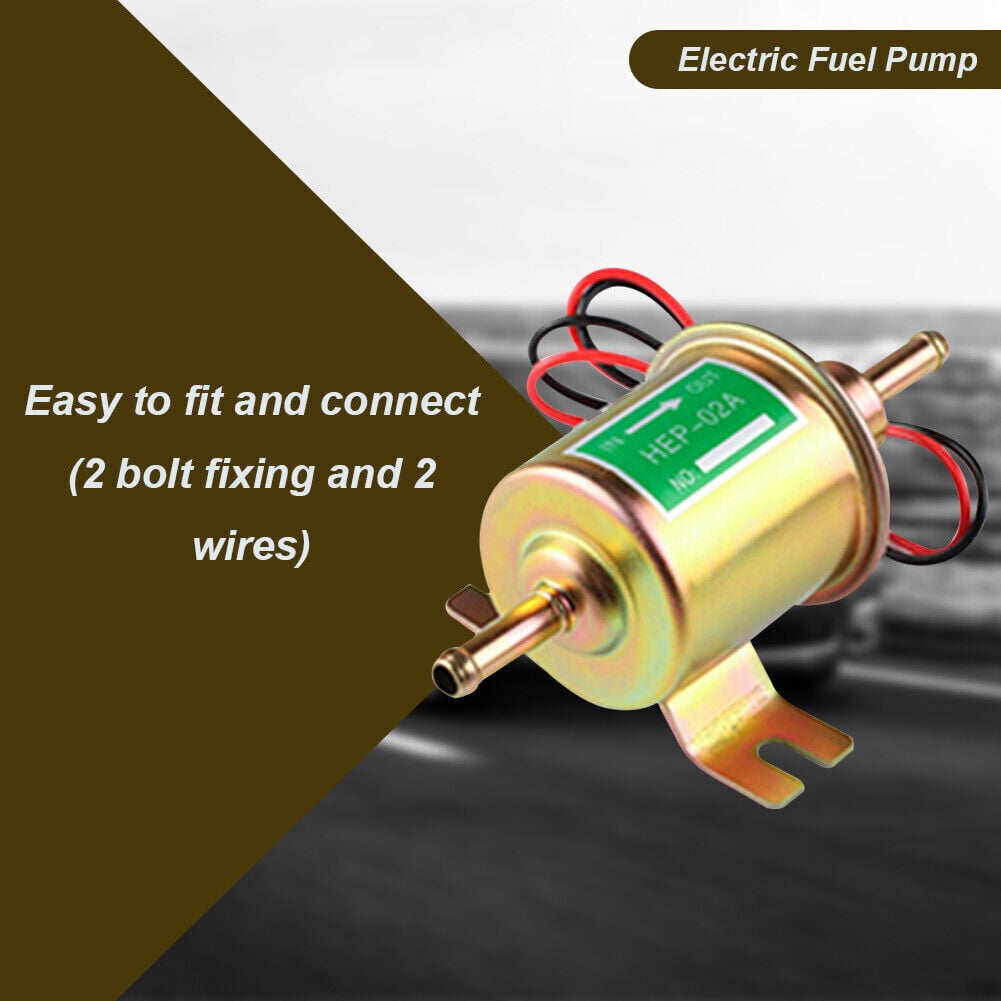 24V Electric Fuel Pump HEP-02A Gas Diesel Fuel Pump Inline Low Pressure 3-6 PSI - Walmart.com