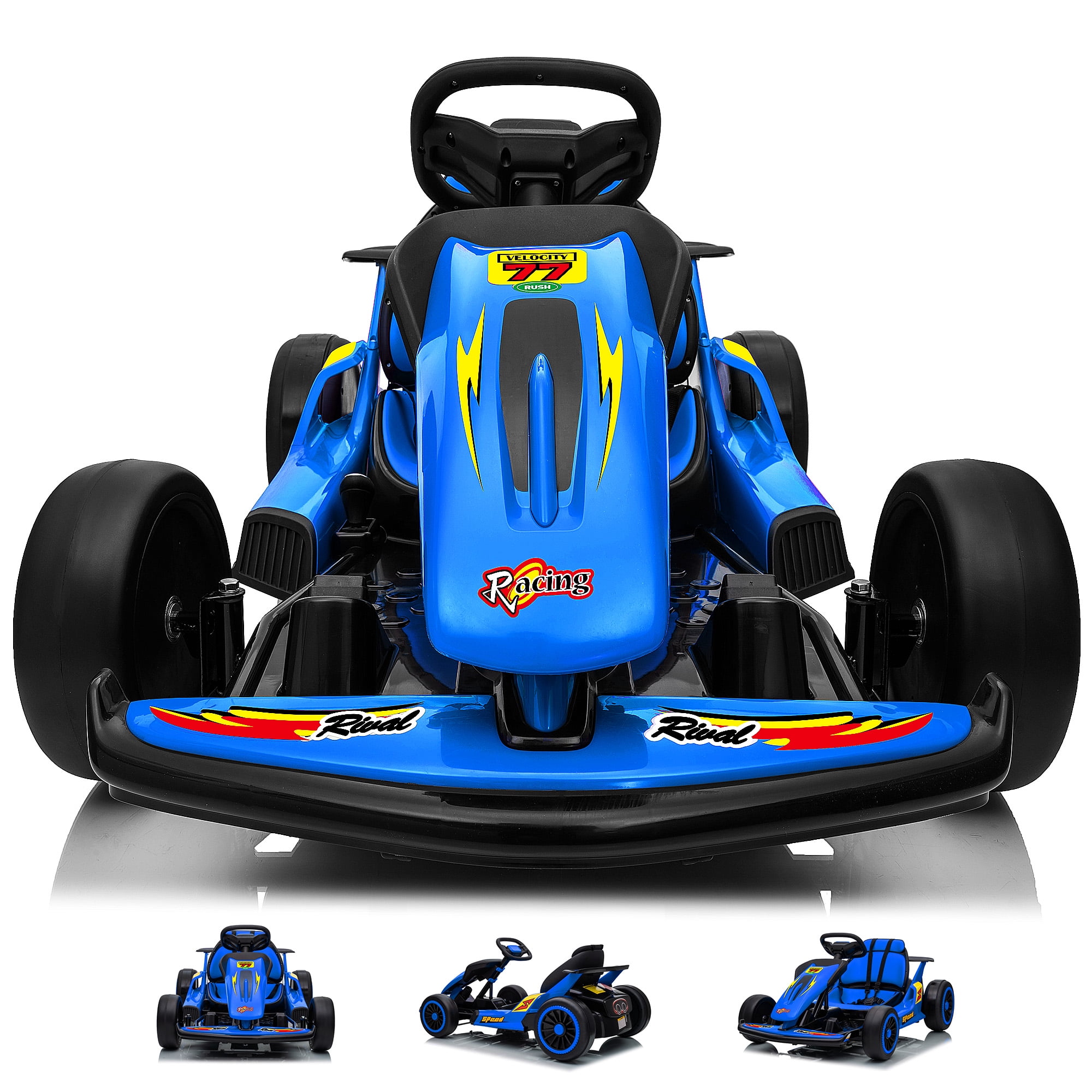 24V Electric Go Kart for Kids, Crazy Drift Cart with Dual 200W Motors ...