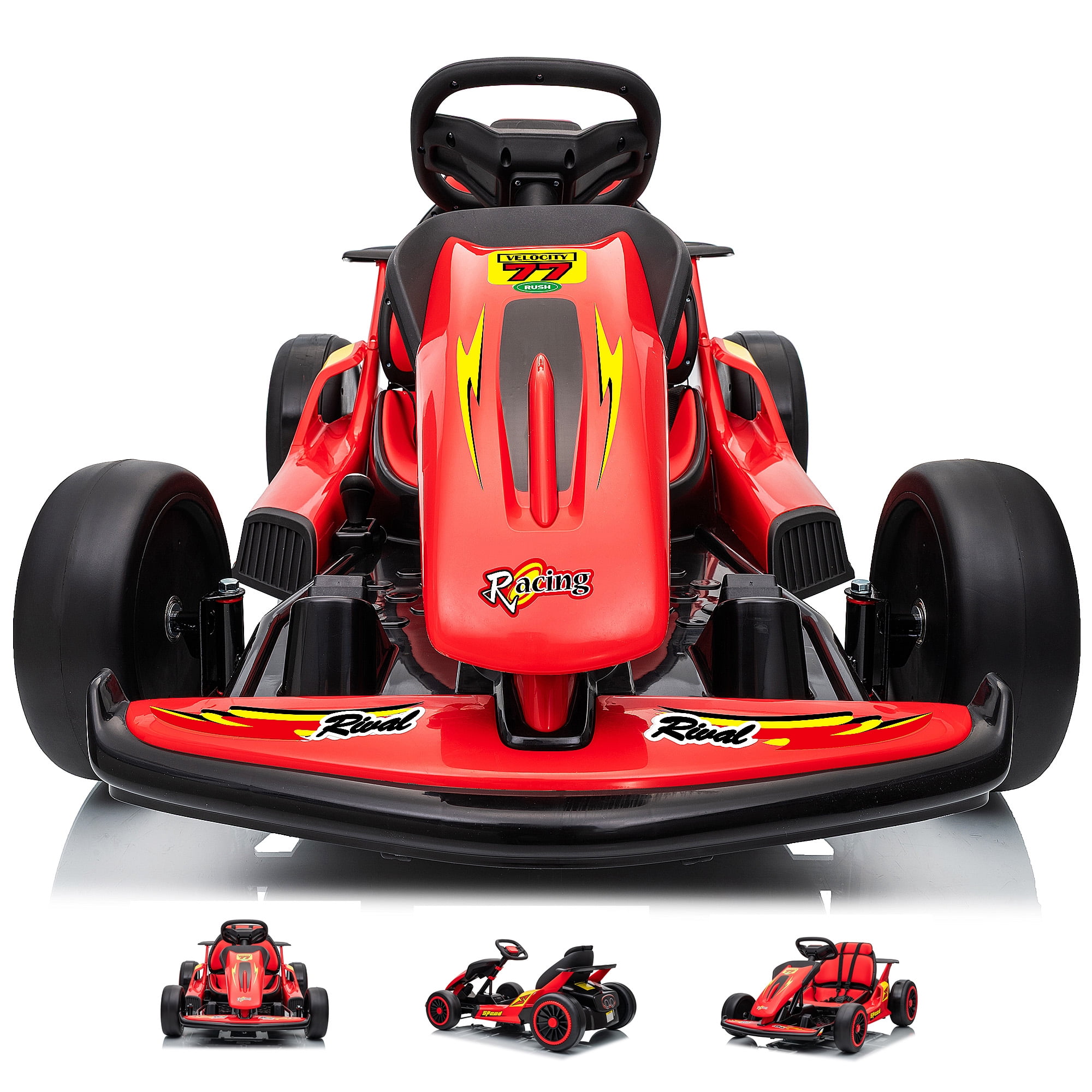 24V Electric Go Kart for Kids, Crazy Drift Cart with Dual 200W Motors ...